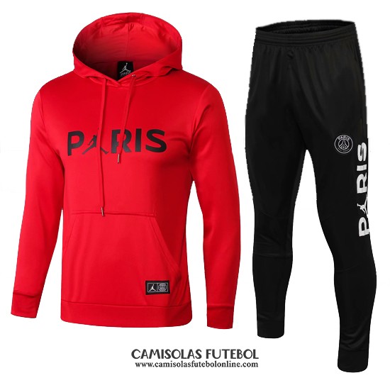 Sueter de Treinamento Paris Saint-Germain Jordan 2018-2019 Vermelho ...